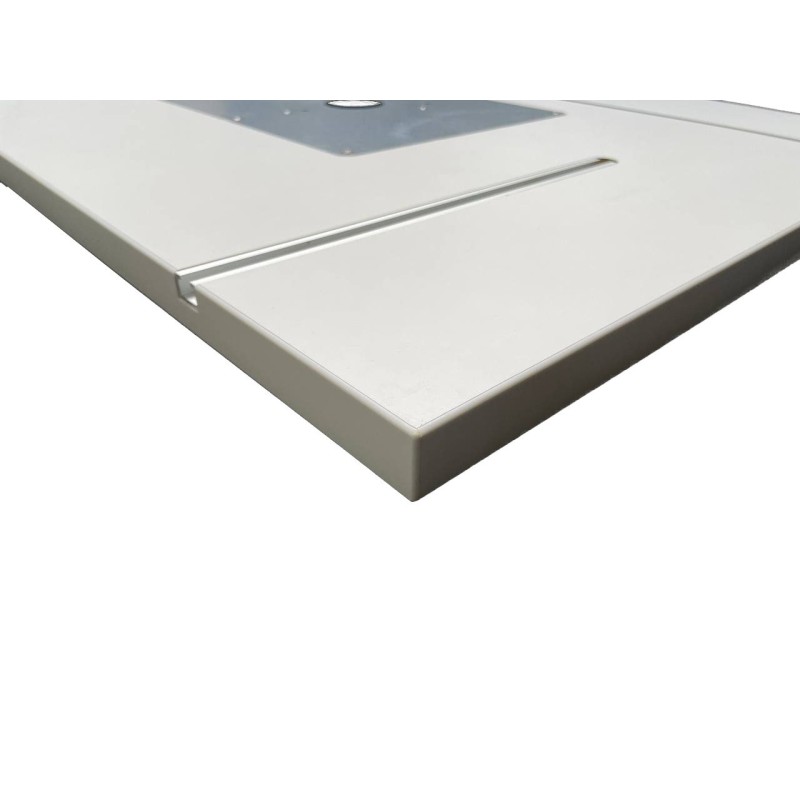 Router table plate with stop and router lift for Festool OF 1010 router